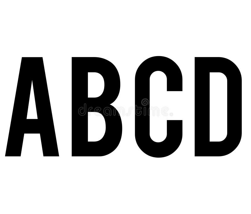 Police abcd noir et blanc illustration stock. Illustration du noir ...