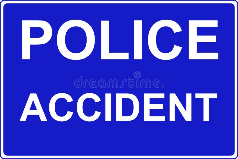 A Police accident sign stock image. Illustration of emergency - 347519601