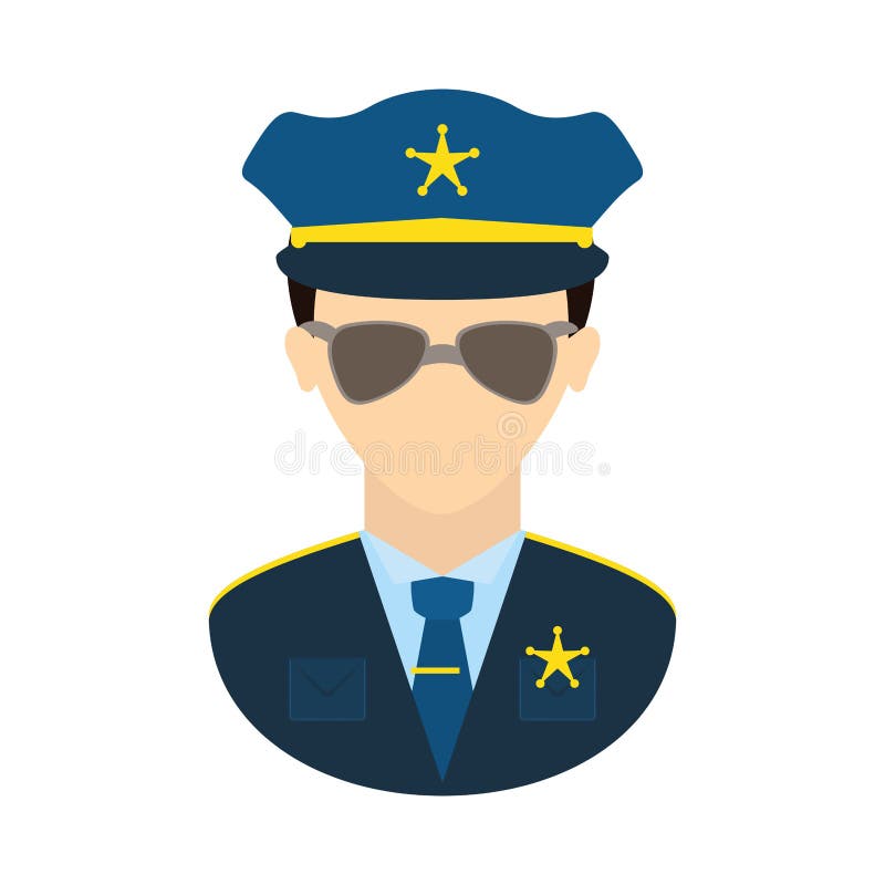 Police Man Avatar Character Stock Vector - Illustration of protection ...