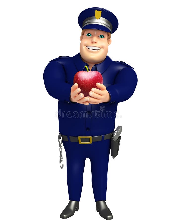 Police with Apple stock illustration. Illustration of guard - 77482225