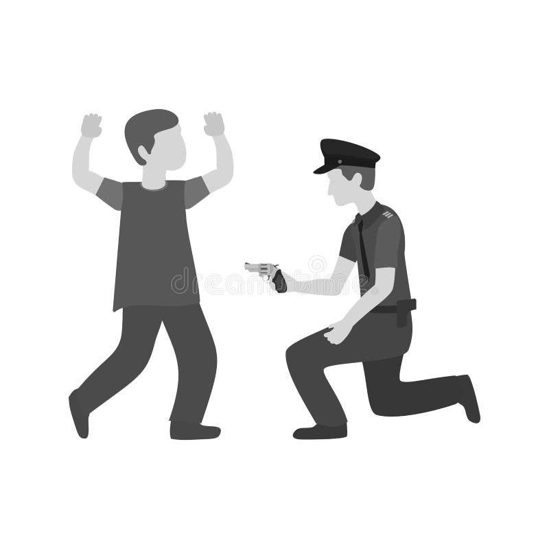Police Arresting Man stock illustration. Illustration of design - 79953602