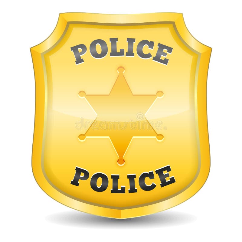 Gold Police Badge Clip Art