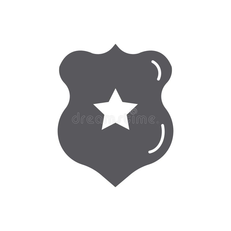 Police Badge Gray Vector Illustration. Vector Illustration Decorative ...