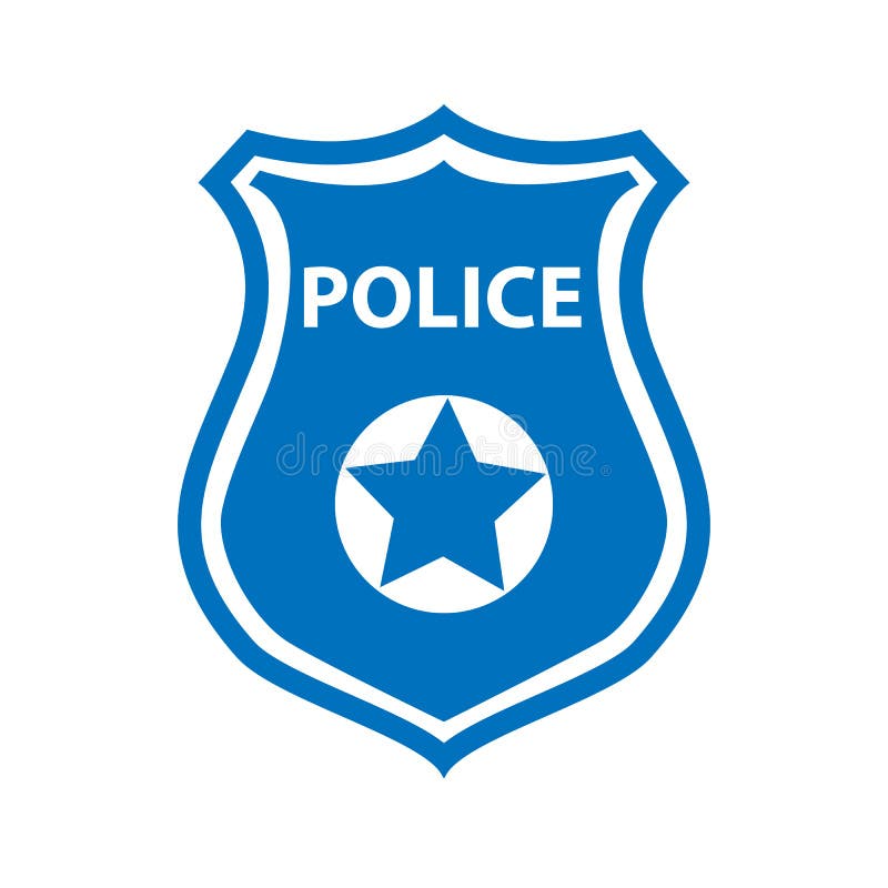 Police Badge Icon on White Background. Police Sign. Police Shield ...