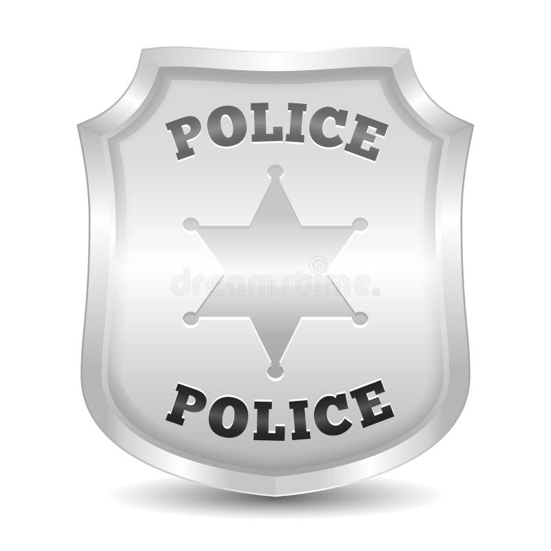 Vector Police Badge stock vector. Illustration of white - 29725197