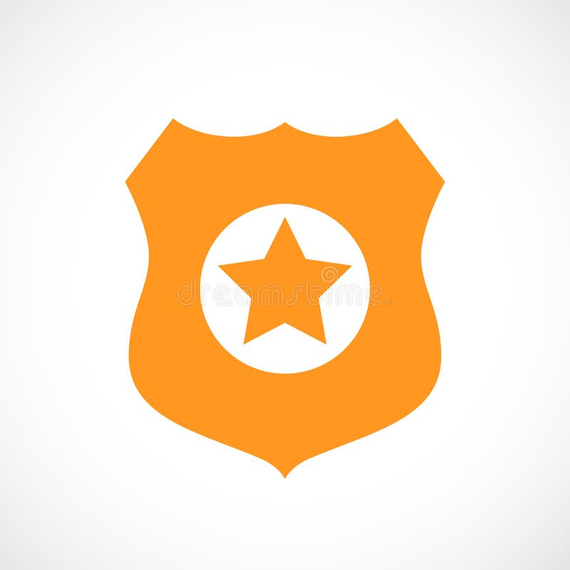 Police badge vector icon stock vector. Illustration of mark - 89283298