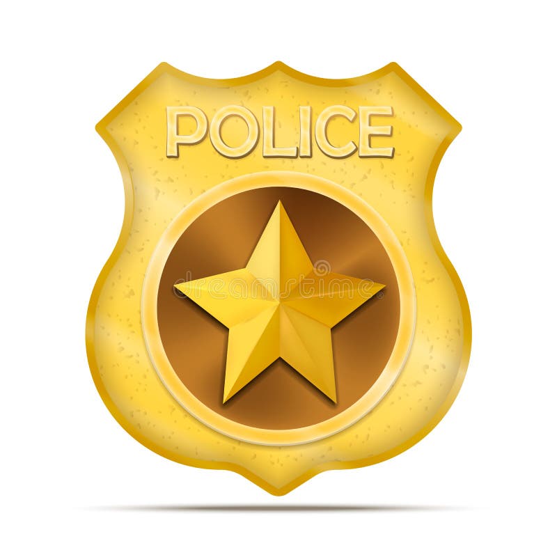 Realistic Police Badge Vector Isolated Illustration Stock Illustrations ...