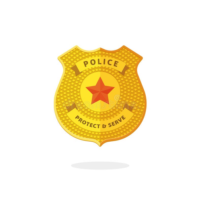 Police Badge Vector Symbol Isolated Clipart Stock Vector - Illustration ...