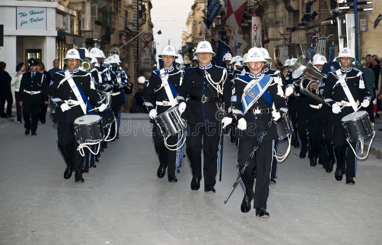 Police Band Parade editorial image. Image of malta, march - 4965590