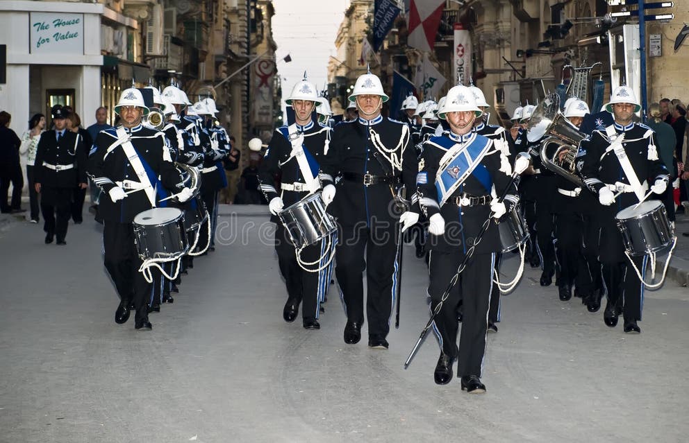 Police Band Parade editorial image. Image of malta, march - 4965590