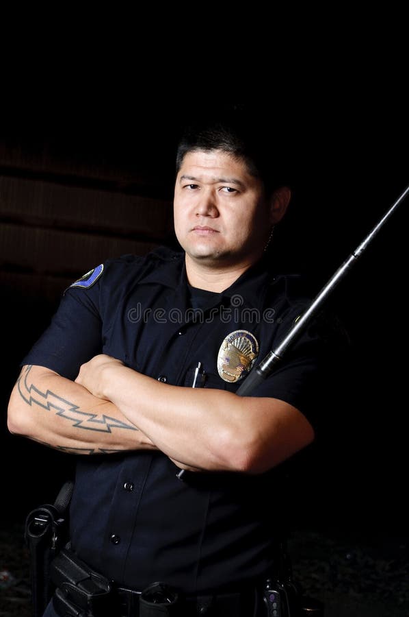 Police baton stock photo. Image of police, person, tattoo - 20929786