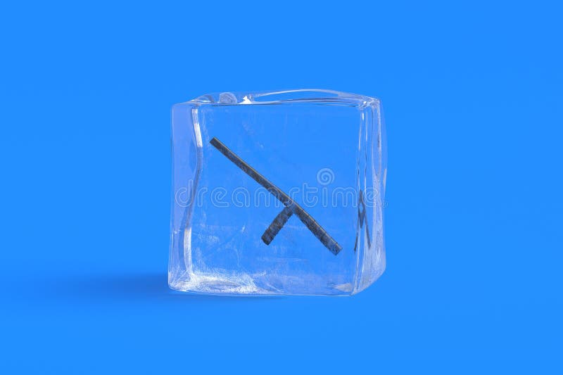 Police baton in ice cube. stock illustration. Illustration of rubber ...
