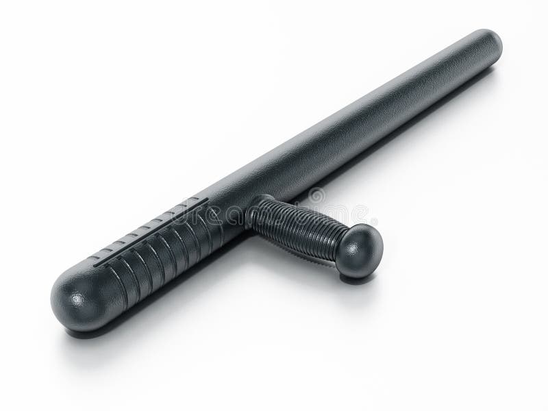 Police Baton Icon in Outline Style Isolated on White Background. Police ...