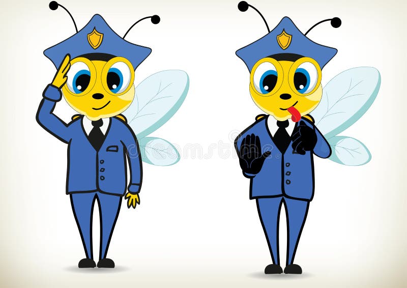 Cartoon Bee Cop Hat Stock Illustrations – 2 Cartoon Bee Cop Hat Stock ...