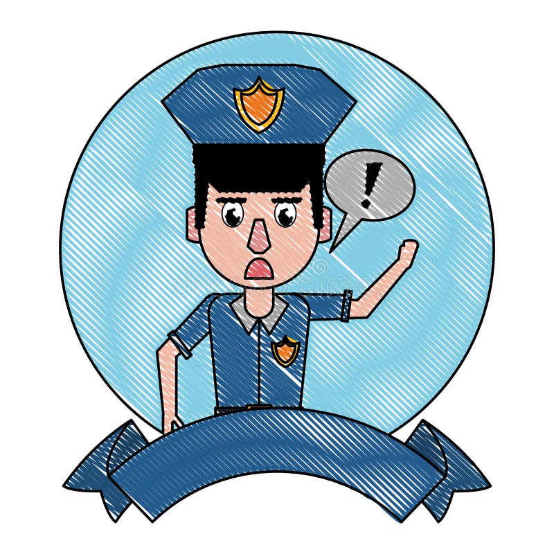 Police and Blank Ribbon Banner Scribble Stock Vector - Illustration of ...