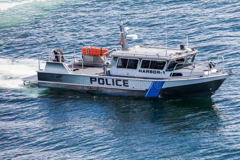 Police Boat Security editorial stock image. Image of guide - 74780484