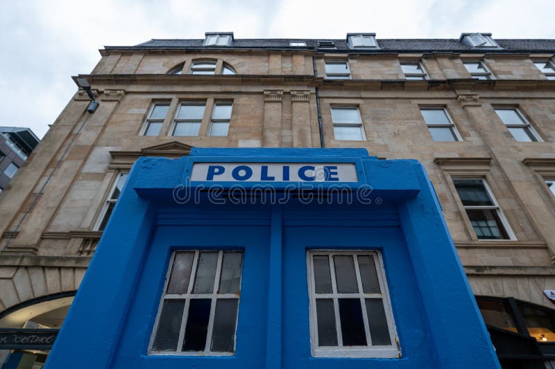 Police Booth - Glasgow, UK stock photo. Image of communication - 352391312