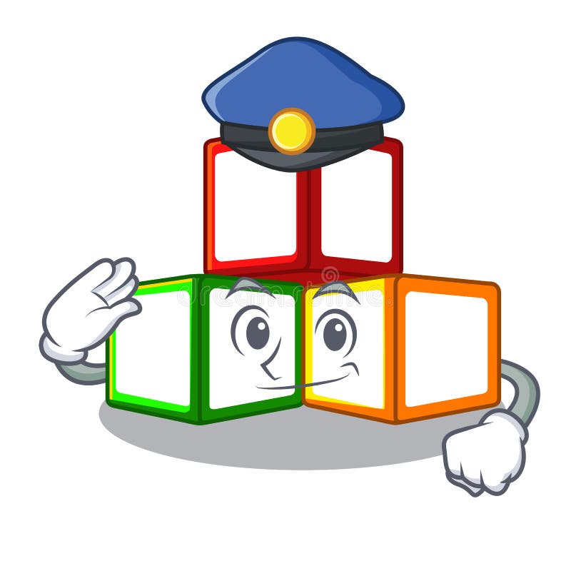 Police Ice Cubes Shape on the Cartoon Stock Vector - Illustration of ...