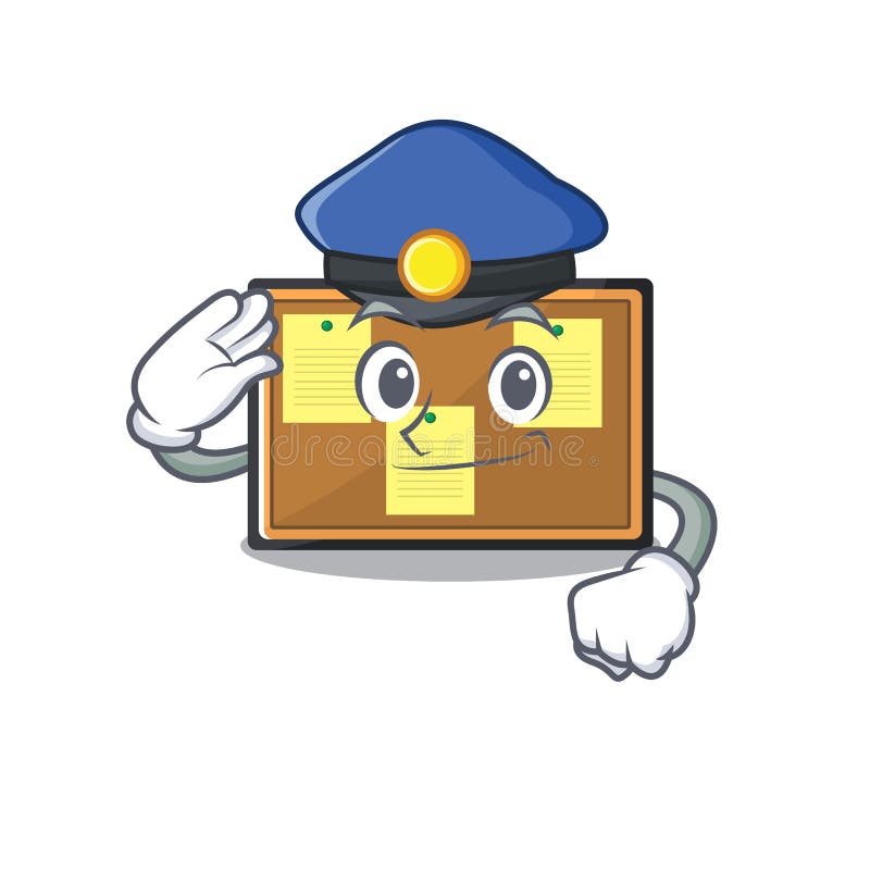 Police Bulletin Board with the Cartoon Shape Stock Vector ...