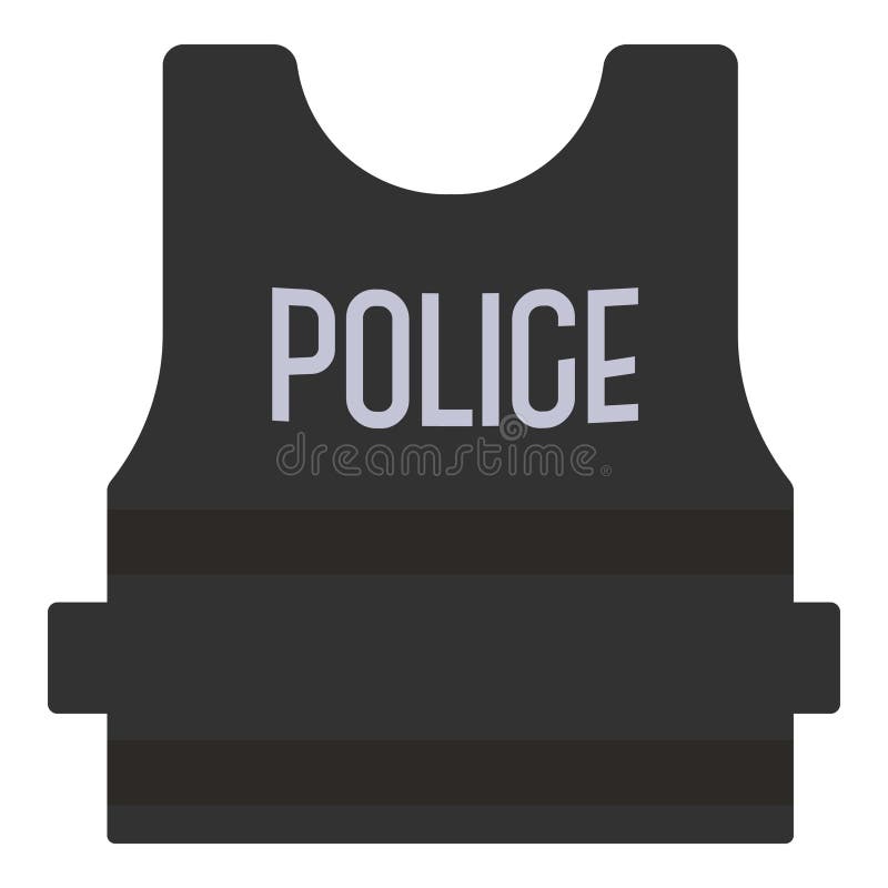 Police Bulletproof Icon Cartoon Vector. Police Security Stock Vector ...