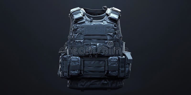 Police Bulletproof Vest Shown in a Studio for Tactical Training and ...