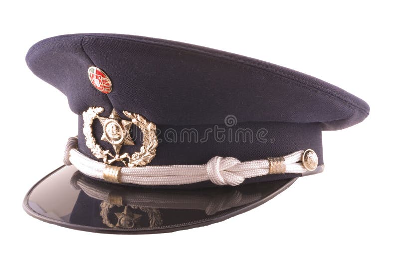 Police cap stock image. Image of white, portugal, protection - 15953253