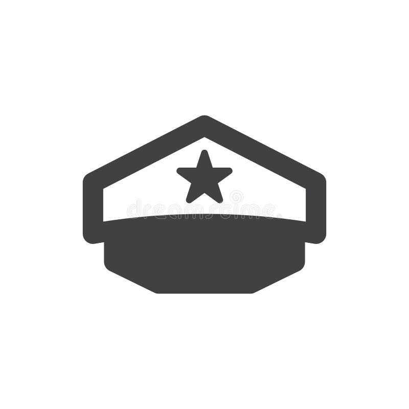 Police cap icon stock illustration. Illustration of sign - 376688471