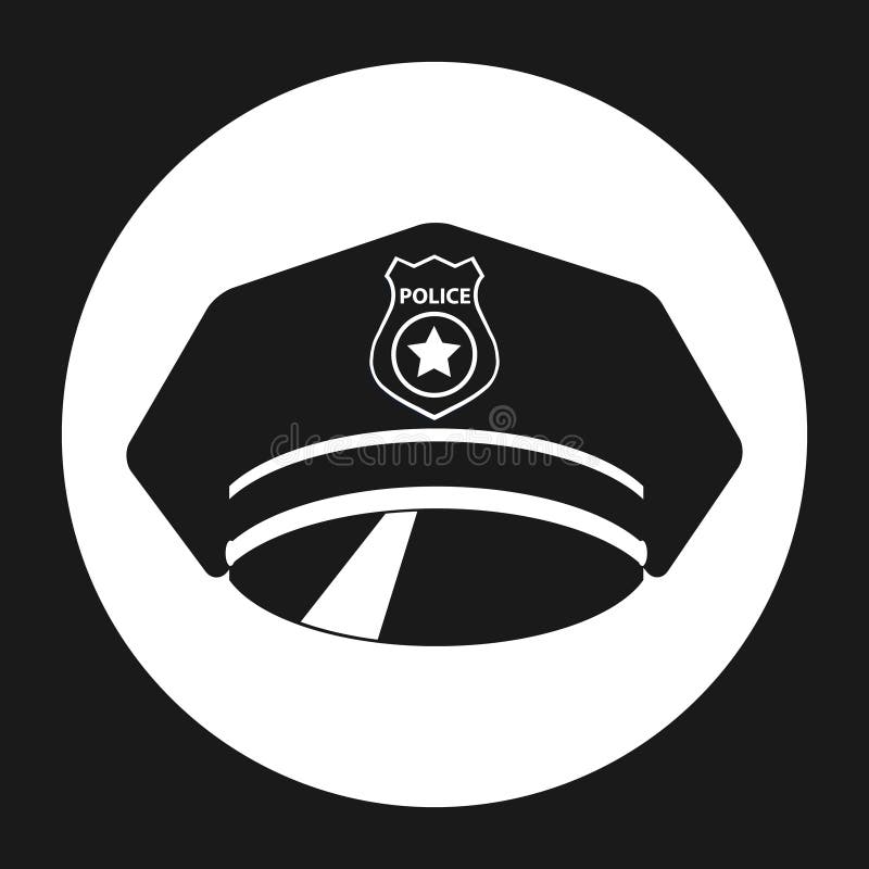Police Cap. Police Cap Icon Stock Vector - Illustration of outline ...