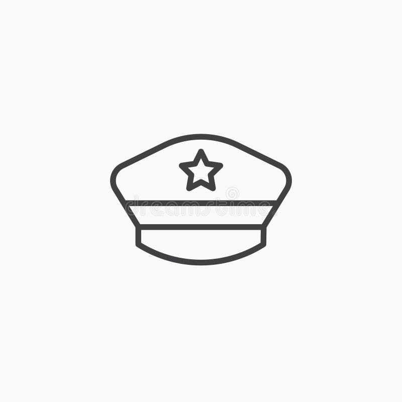 Police cap icon vector stock vector. Illustration of filled - 348312543