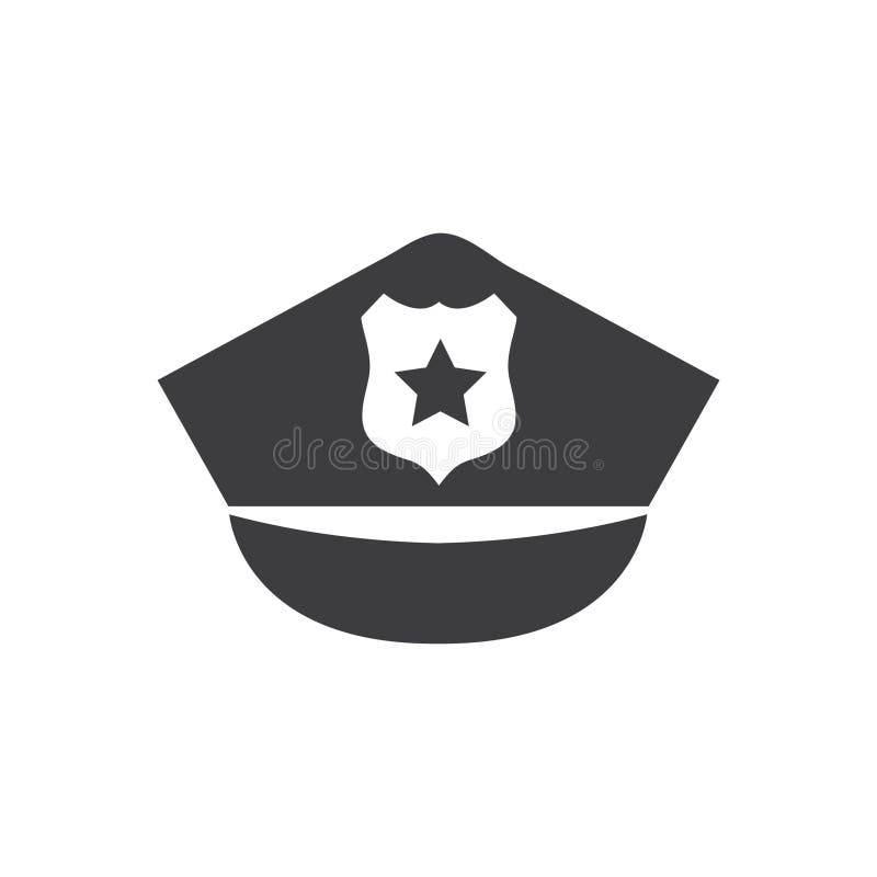 Police Cap. Vector Illustration Decorative Design Stock Vector ...