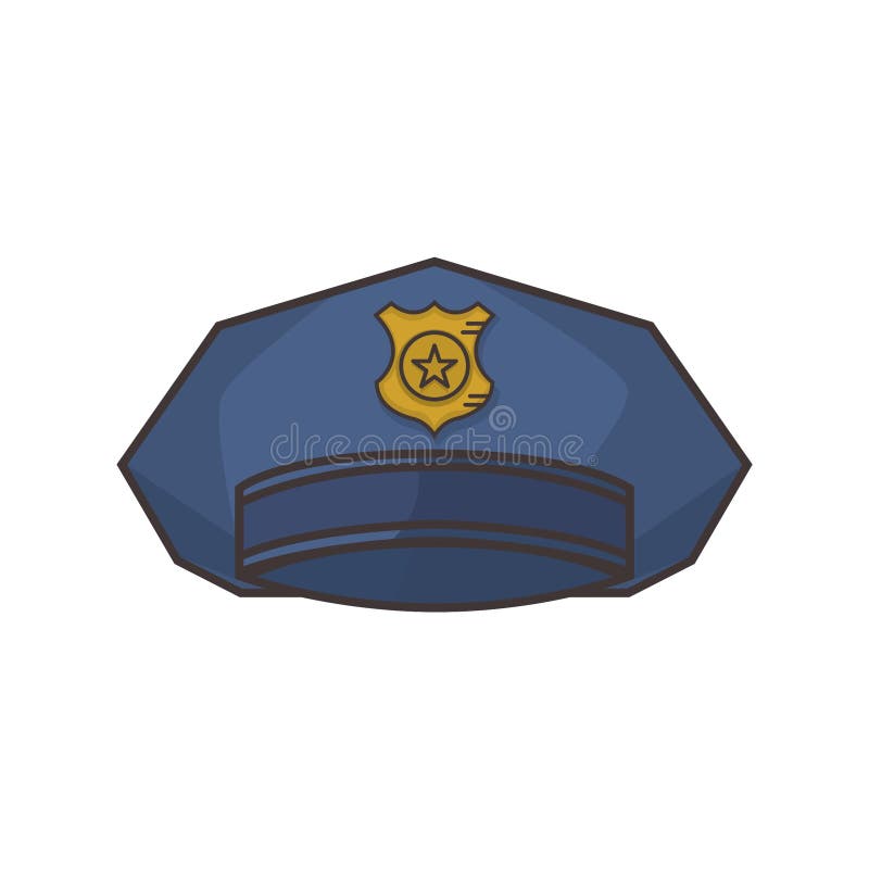 Police Cap. Vector Illustration Decorative Design Stock Vector ...