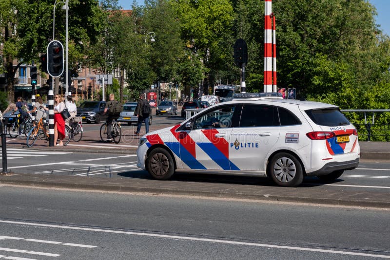 Police Car in Amsterdam, Netherlands Editorial Stock Image - Image of ...