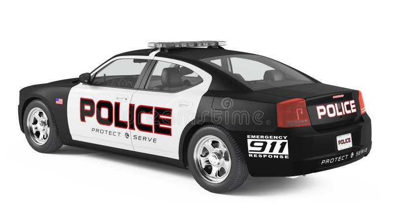 Police Car Back. Sport and Modern Style. Stock Illustration ...
