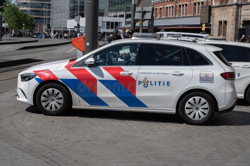 Police Car at the Central Train Station at Amsterdam the Netherlands 5 ...
