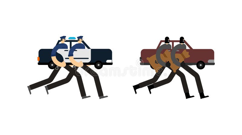Police Chasing Stock Illustrations – 255 Police Chasing Stock ...