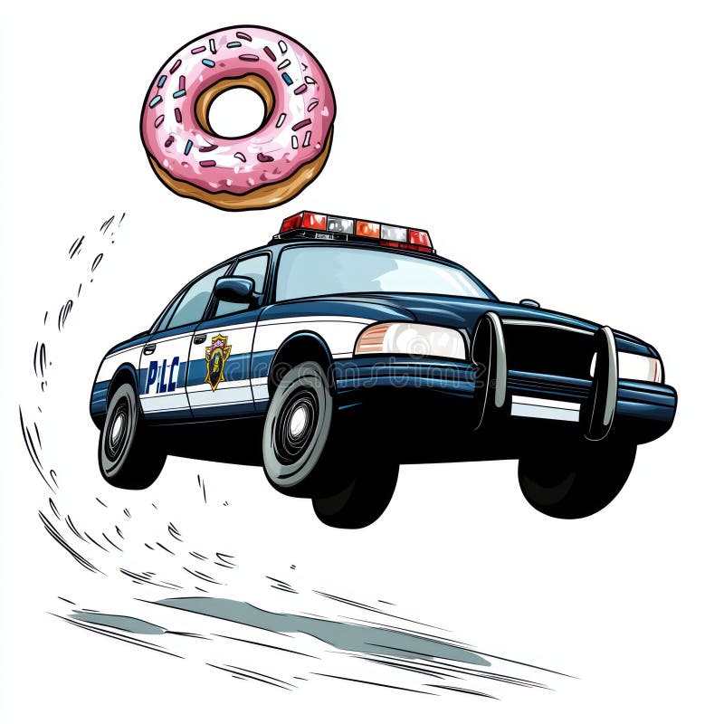 Donut Chase! stock illustration. Illustration of cartoon - 389712412