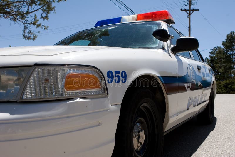 Police car closeup stock photo. Image of protection, cruiser - 2259986
