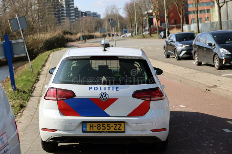 Police Car at Demonstration in Rotterdam Alexander Editorial Stock ...