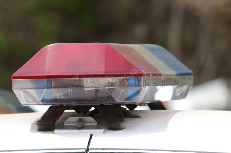 Police Car Detail stock image. Image of monitor, oval, security - 751377