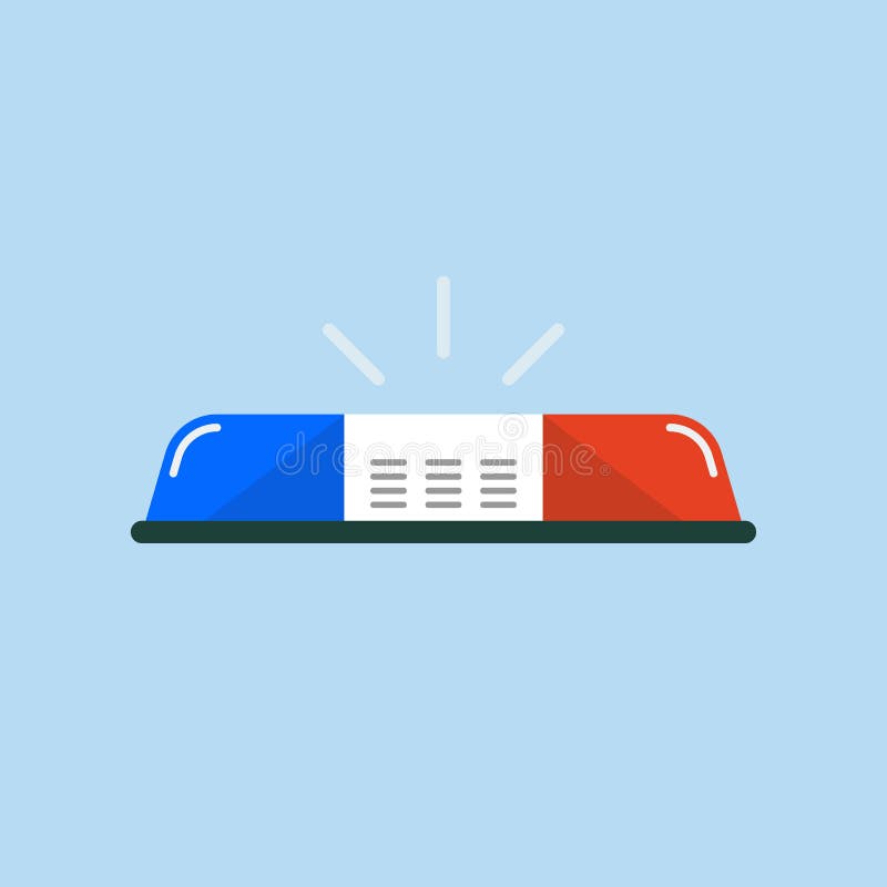 Police Car Emergency Lights in Flat Style Stock Vector - Illustration ... Police Car Emergency Lights in Flat Style Stock Vector - Illustration ...