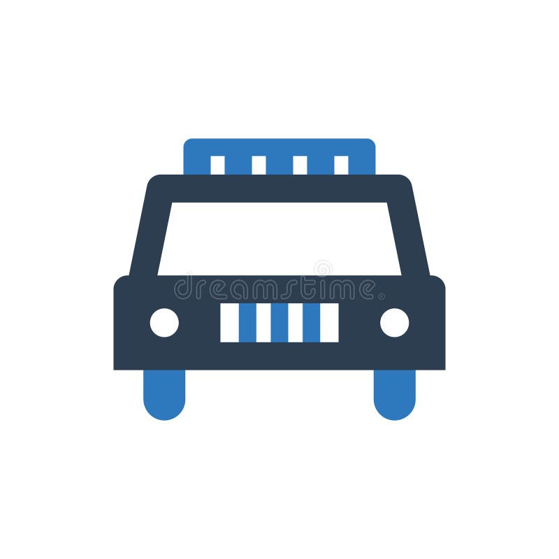 Police car icon stock illustration. Illustration of transport - 394561824