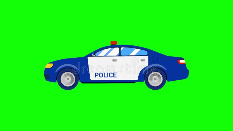 Police Car Icon Animation. Vehicle Loop Animation with Alpha Channel ...