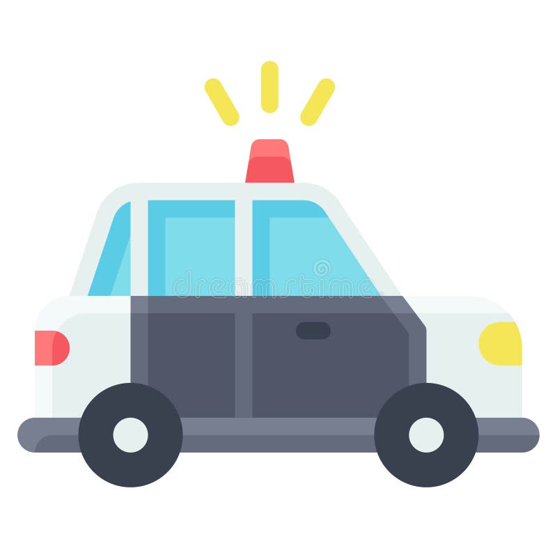Police Car Icon, Protest Related Vector Stock Vector - Illustration of ...