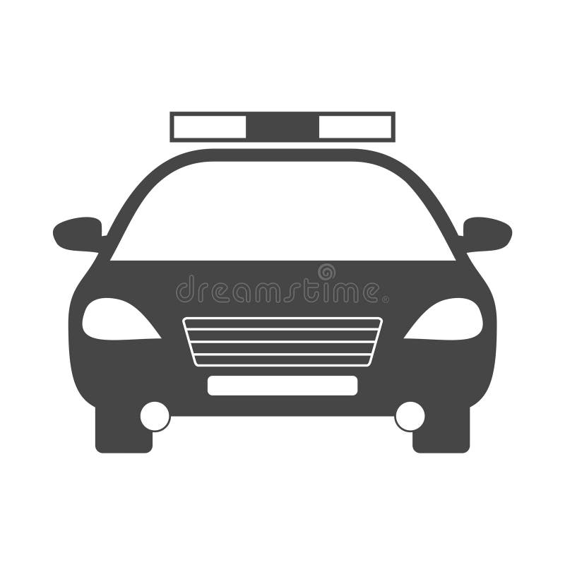 Police Car Icon in Circle. Vector Illustration Stock Vector ...