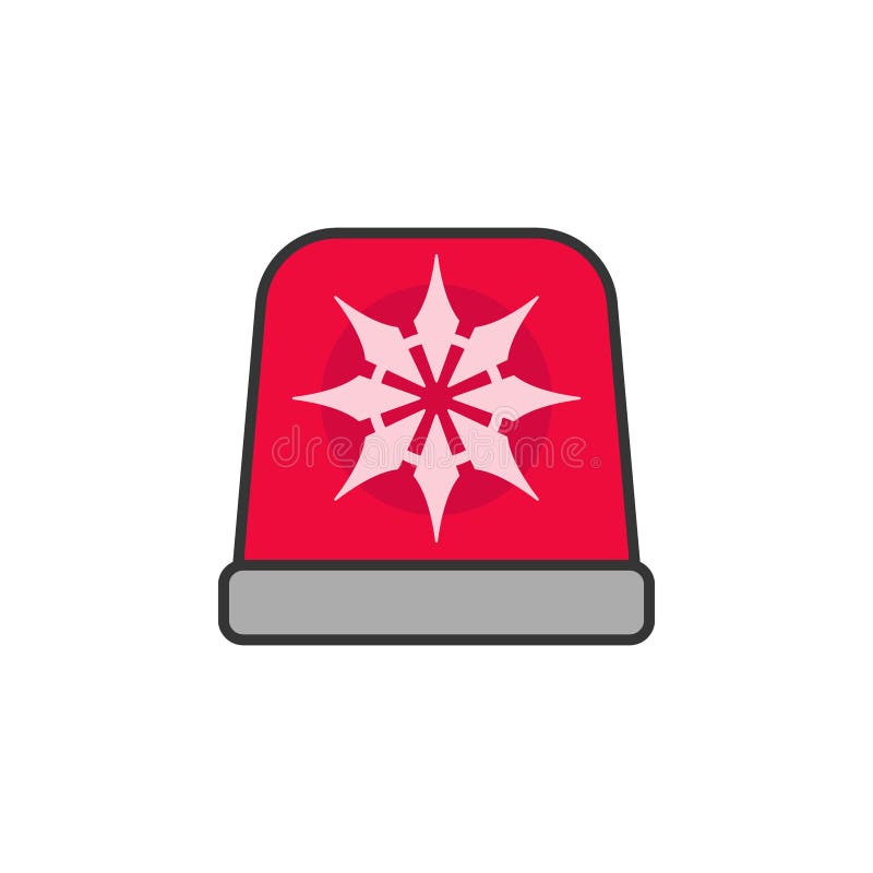 Police Car Light Icon Vector Illustration Stock Vector - Illustration ...