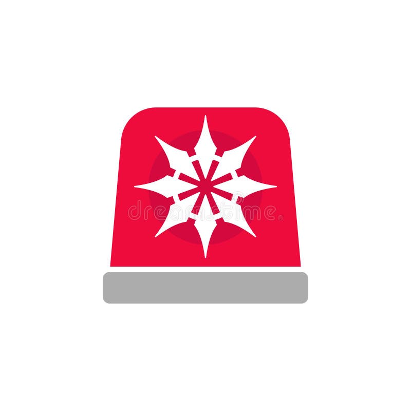 Police Car Light Icon Vector Illustration Stock Vector - Illustration ...