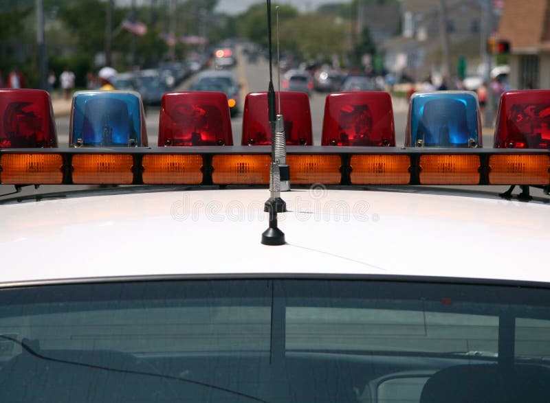 Police Car Lights stock photo. Image of safe, transport - 852772