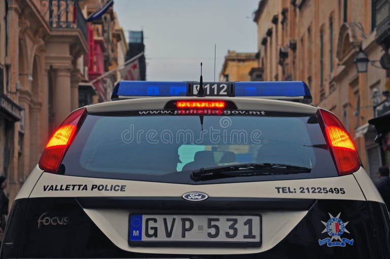 Police car of Malta editorial photography. Image of police - 38382517
