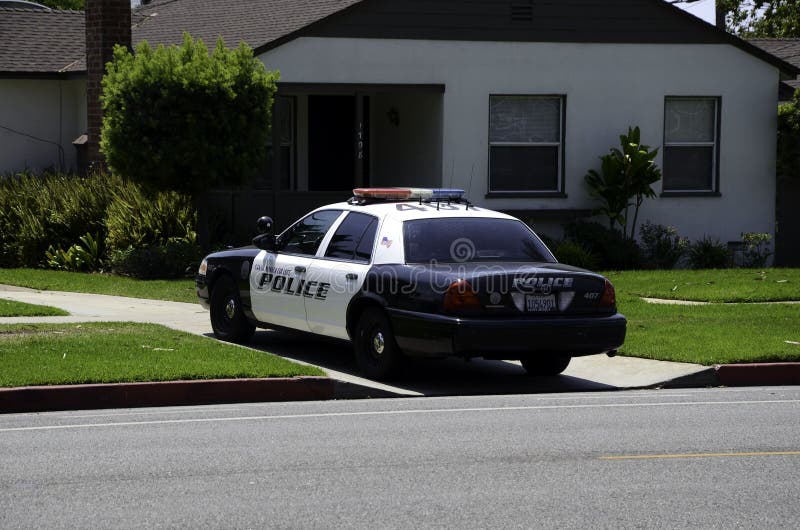 Police car editorial image. Image of outside, police - 43286975
