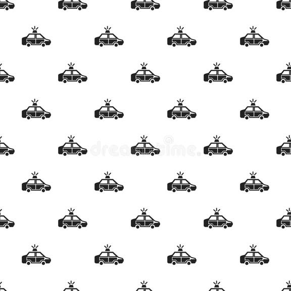 Police Car Pattern Seamless Vector Stock Vector - Illustration of auto ...
